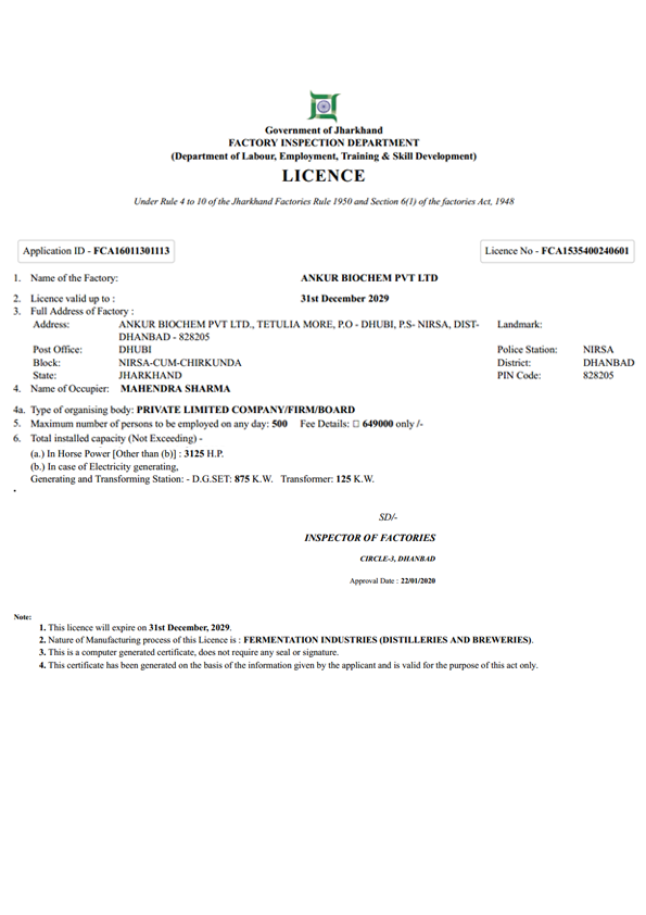 Ankur Biochem Pvt Ltd